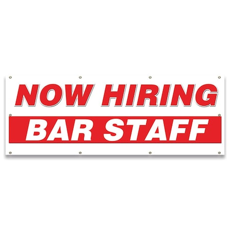 Signmission Now Hiring Bar Staff Banner Apply Inside Accepting ...