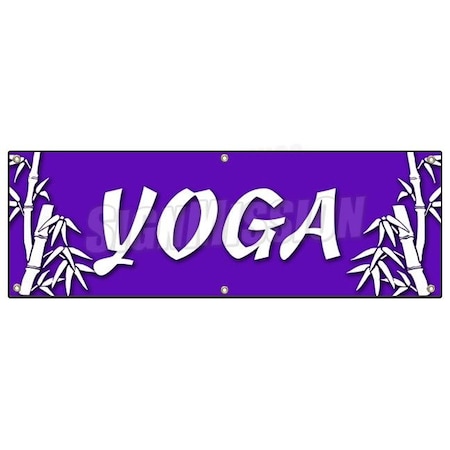 Signmission YOGA BANNER SIGN signs mat pants clothes bikram course ...