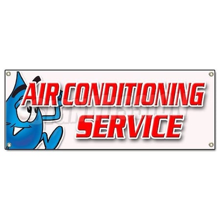 Signmission AIR CONDITIONING SERVICE BANNER SIGN ac cooling technician ...