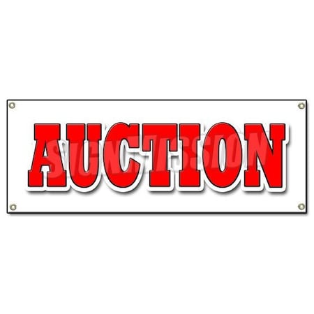 Signmission AUCTION BANNER SIGN antique jewelry furniture artwork ...