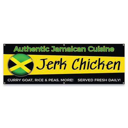 Signmission Authentic Jamaican Cuisine Jerk Chicken Curry Goat Banner ...