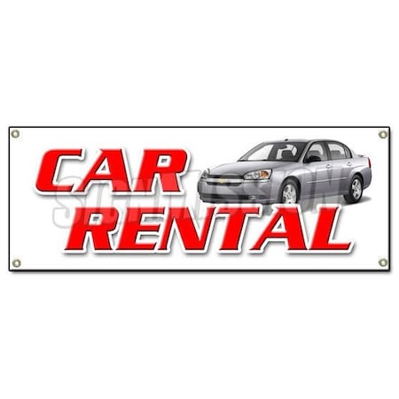 Signmission CAR RENTAL BANNER SIGN auto rent daily weekly automobile ...