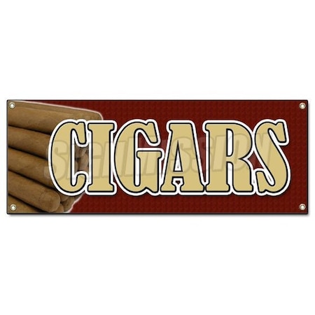 Signmission CIGARS BANNER SIGN cigar shop humidor cuban signs smoke ...