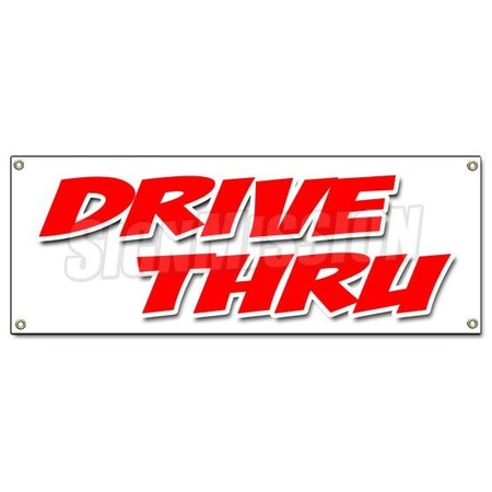 Signmission DRIVE-THRU BANNER SIGN restaurant bank beer food ice cream ...