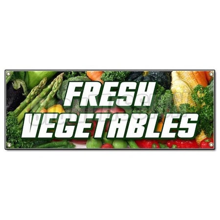 Signmission FRESH VEGETABLES BANNER SIGN produce farm farmer market ...