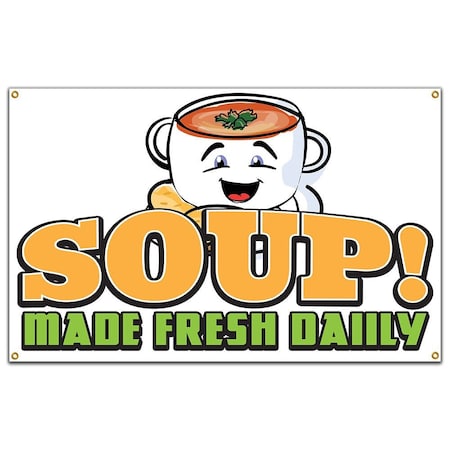Signmission Soup Banner Concession Stand Food Truck Single Sided B-96 ...