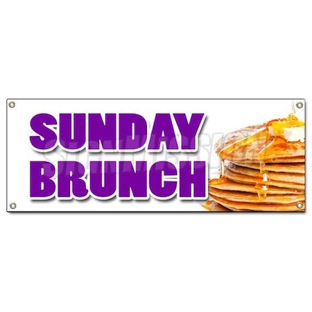 Signmission SUNDAY BRUNCH BANNER SIGN breakfast lunch champagne buffet ...