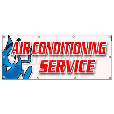 Signmission AIR CONDITIONING SERVICE BANNER SIGN ac cooling air cold ...