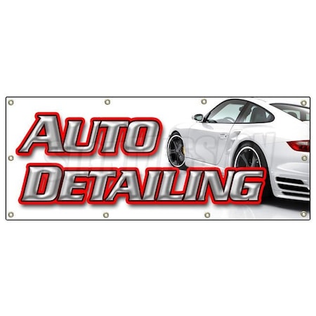 Signmission AUTO DETAILING BANNER SIGN car wash wax signs carwash B-96 ...