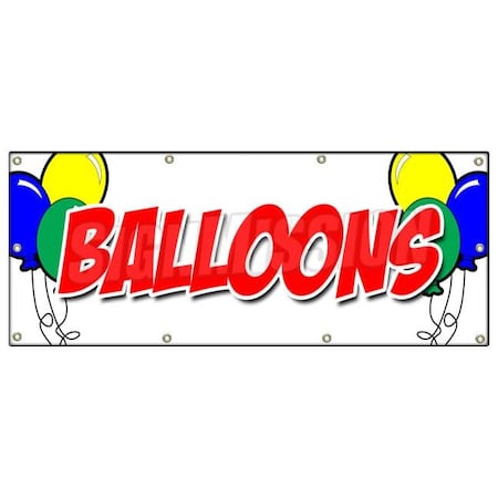Signmission BALLOONS BANNER SIGN helium party birthday foil latex ...