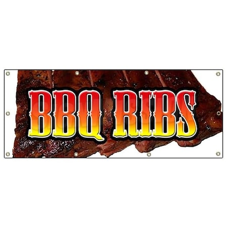 Signmission BBQ RIBS BANNER SIGN barbque bar-b-q bbq signs bar-b-que ...