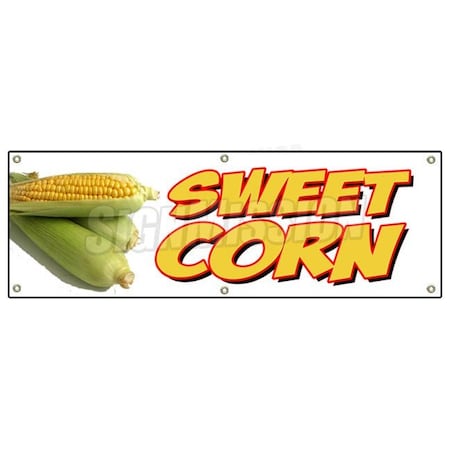 Signmission SWEET CORN BANNER SIGN farmers market stand cob farm just ...