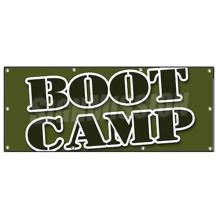 Signmission BOOT CAMP BANNER SIGN fitness run trainer weights gym ...