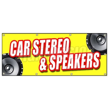 Signmission CAR STEREO & SPEAKERS BANNER SIGN mp3 installation service ...