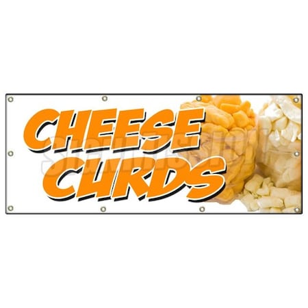 Signmission CHEESE CURDS BANNER SIGN wisconsin poutine fried squeaky ...