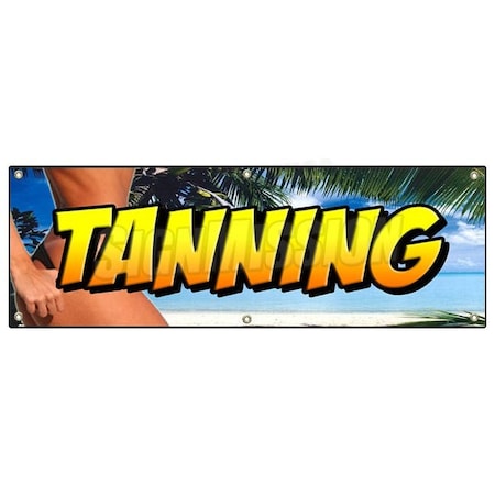 Signmission TANNING BANNER SIGN tan beauty salon spa bed signs spray ...