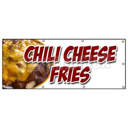 Signmission CHILI CHEESE FRIES BANNER SIGN snack melted mexican food ...