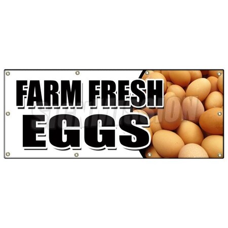 Signmission FARM FRESH EGGS BANNER SIGN organic range free milk dairy ...