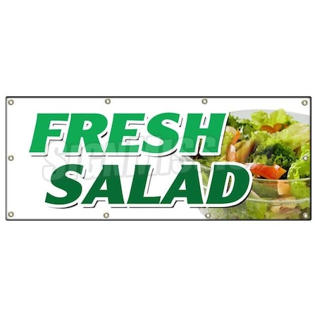 Signmission FRESH SALADS BANNER SIGN crisp greens tomato chicken egg ...
