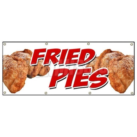 Signmission FRIED PIES BANNER SIGN deep fry fruit cherry apple lemon ...