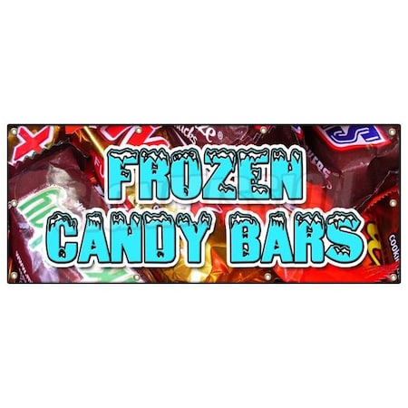 Signmission FROZEN CANDY BARS BANNER SIGN snickers 3 three musketeers ...