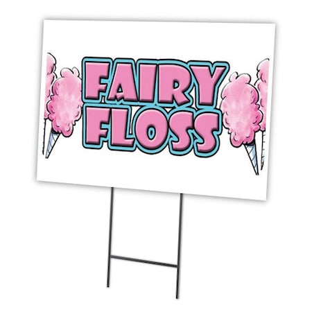 Signmission Fairy Floss Yard Sign & Stake outdoor plastic coroplast ...