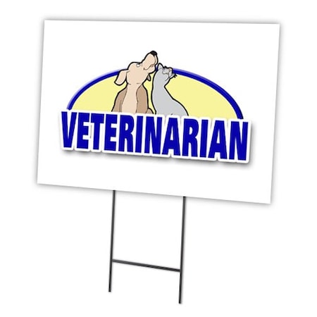 Signmission Veterinarian Yard Sign & Stake outdoor plastic coroplast ...