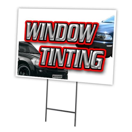 Signmission Window Tinting Yard Sign & Stake outdoor plastic coroplast ...