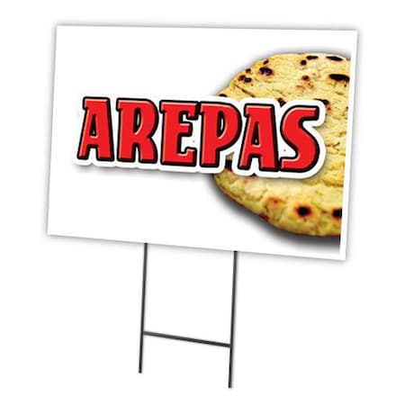 Signmission Arepas Yard Sign & Stake outdoor plastic coroplast window ...