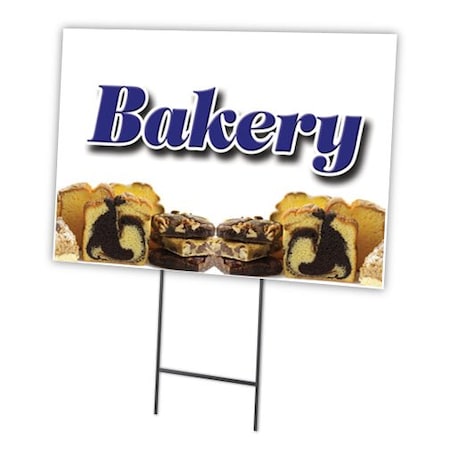 Signmission Bakery Yard Sign & Stake outdoor plastic coroplast window ...