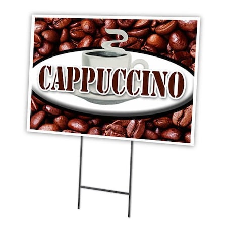 Signmission Cappuccino Yard Sign & Stake outdoor plastic coroplast ...