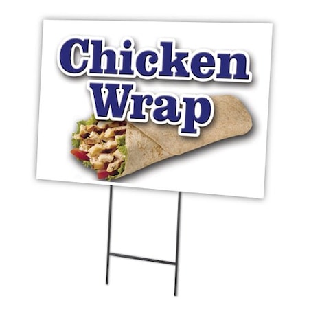 Signmission Chicken Wrap Yard Sign & Stake outdoor plastic coroplast ...