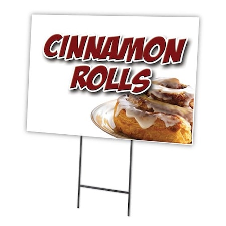 Signmission Cinnamon Rolls Yard Sign & Stake outdoor plastic coroplast ...