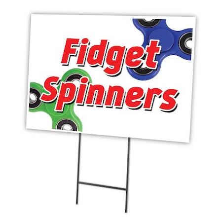 Signmission Fidget Spinner Yard Sign & Stake outdoor plastic coroplast ...