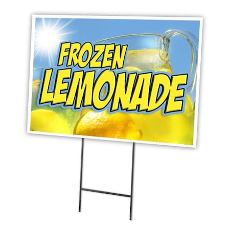 Signmission Frozen Lemonade Yard Sign & Stake outdoor plastic coroplast ...
