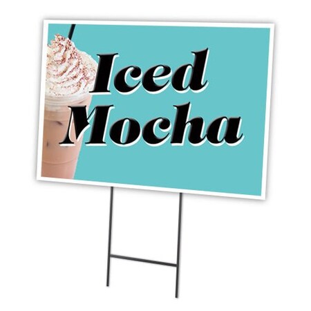 Signmission Iced Mocha Yard Sign & Stake outdoor plastic coroplast ...