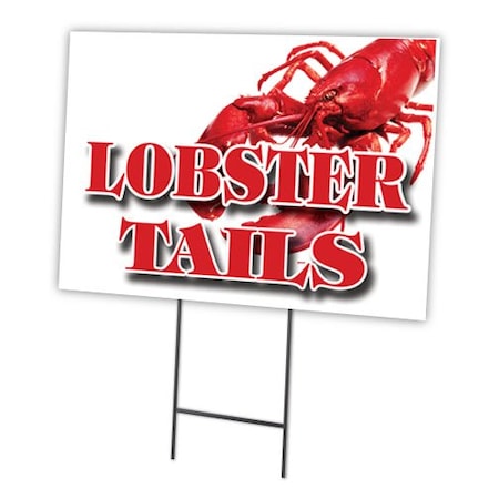 Signmission Lobster Tails Yard Sign & Stake outdoor plastic coroplast ...