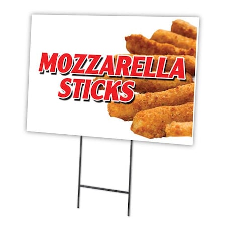 Signmission Mozzarella Sticks Yard Sign & Stake outdoor plastic ...