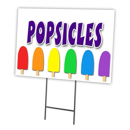 Signmission Popsicles Yard Sign & Stake outdoor plastic coroplast ...