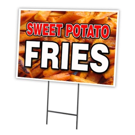 Signmission Sweet Potato Fries Yard Sign & Stake outdoor plastic ...