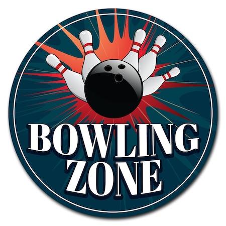 Signmission Bowling Circle Corrugated Plastic Sign C-24-CIR-Bowling ...