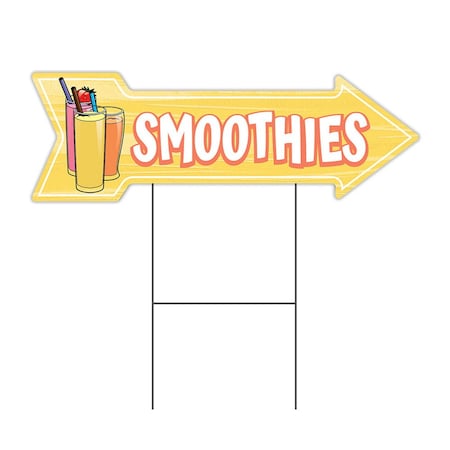 Signmission Smoothies Arrow Yard Sign Funny Home Decor 36in Wide C ...