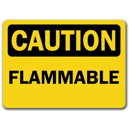Signmission Safety Sign, 14 in Height, Plastic, Flammable, CS-Flammable ...