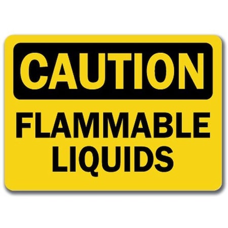 Signmission Safety Sign, 14 in Height, Plastic, Flammable Liquids, CS ...