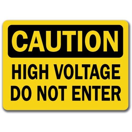Signmission Safety Sign, 14 in Height, Plastic, High Voltage, CS-High ...