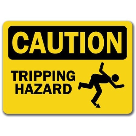 Signmission Caution Sign-Tripping Hazard-10in x 14in OSHA Safety Sign ...