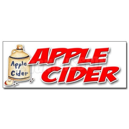 Signmission APPLE CIDER DECAL sticker fresh orchard produce picked ...