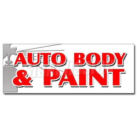 Signmission AUTO BODY & PAINT DECAL sticker collision insurance car ...