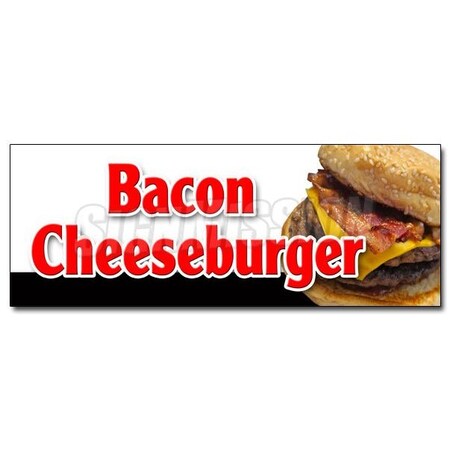 Signmission BACON CHEESEBURGER DECAL sticker lunch dinner special food ...