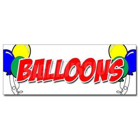 Signmission BALLOONS DECAL sticker helium party birthday foil latex ...